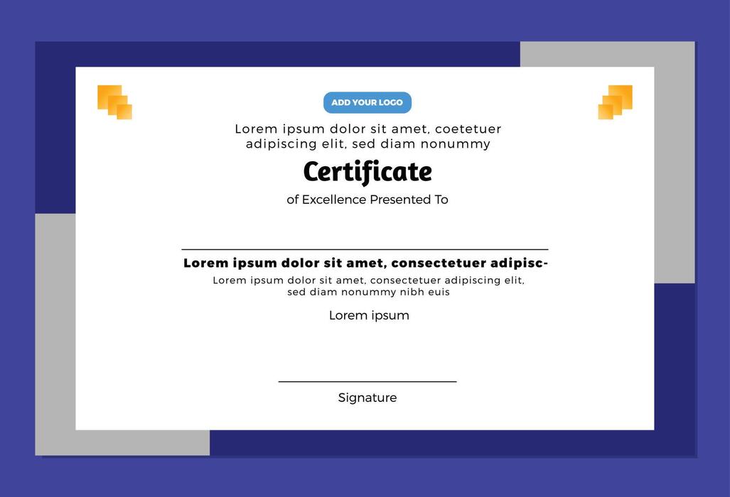 Computer Certificate Template Vector Art, Icons, and Graphics for Free ...