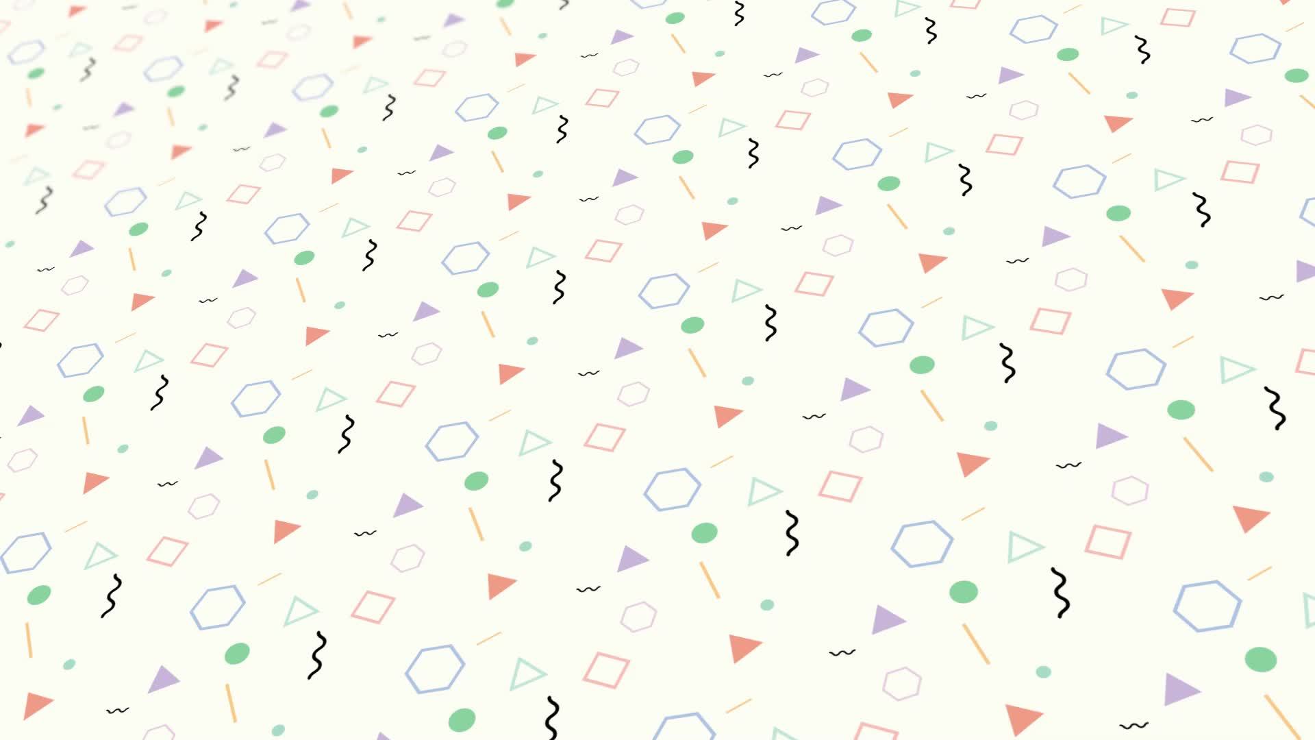 animated abstract pattern with geometric elements in multicolored tones ...