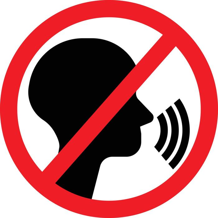 No Talking Sign Vector Art, Icons, and Graphics for Free Download