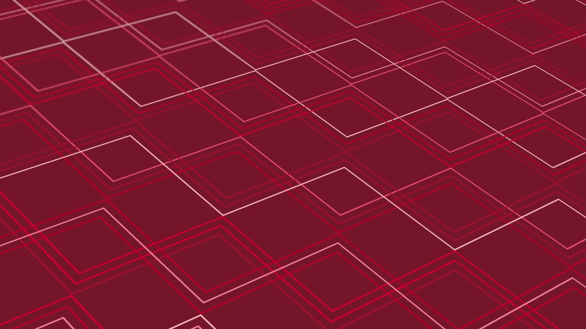 Animated Abstract Pattern With Geometric Elements In Red Tones Gradient
