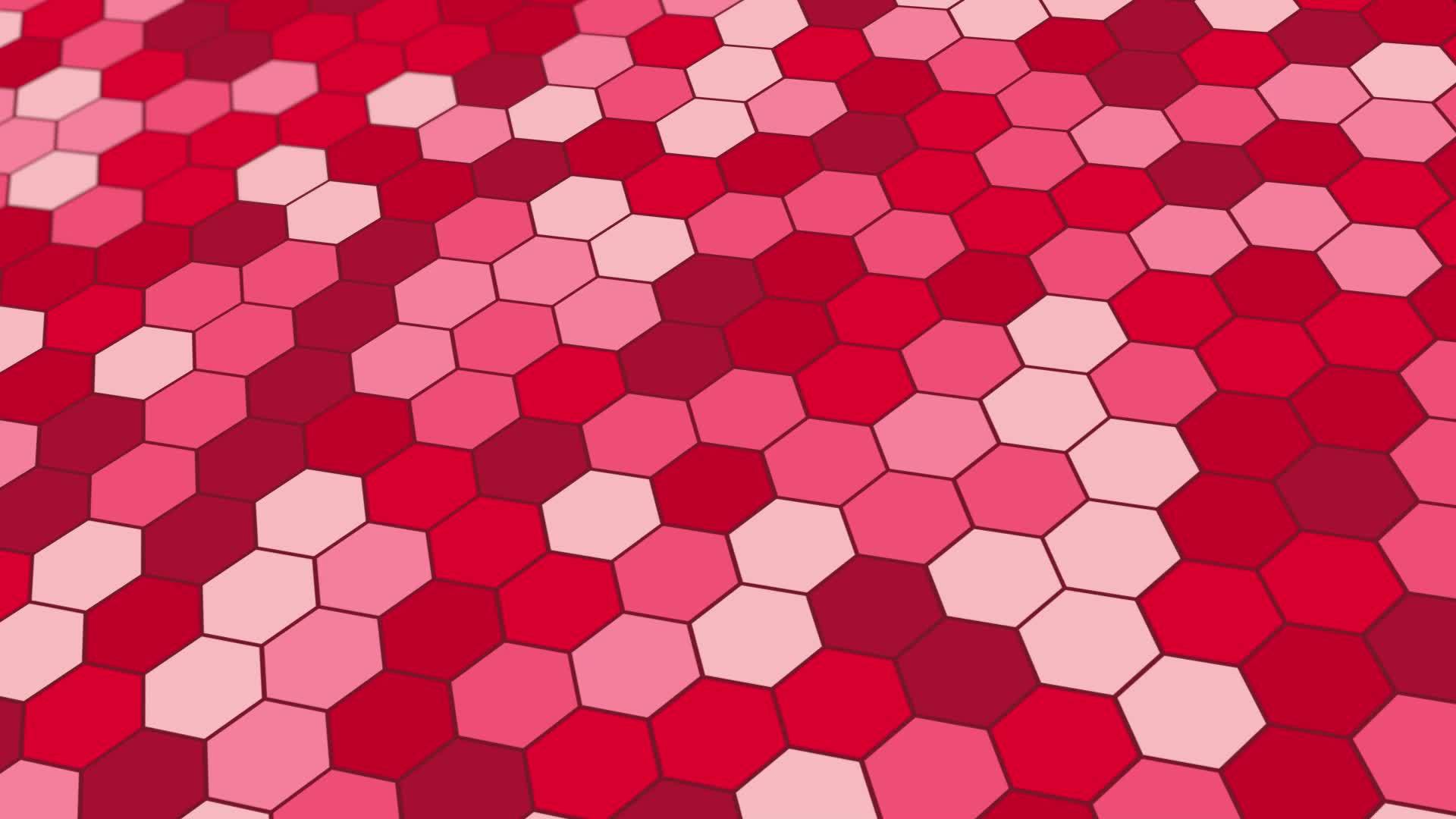 Animated Abstract Pattern With Geometric Elements In Red Tones Gradient Background 20329395