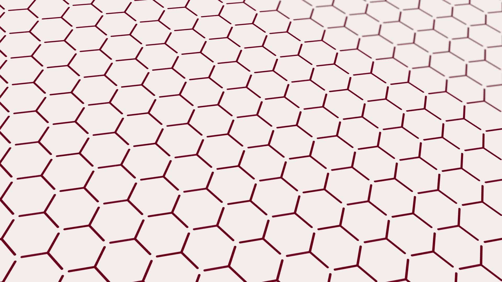Animated Abstract Pattern With Geometric Elements In Red Tones Gradient