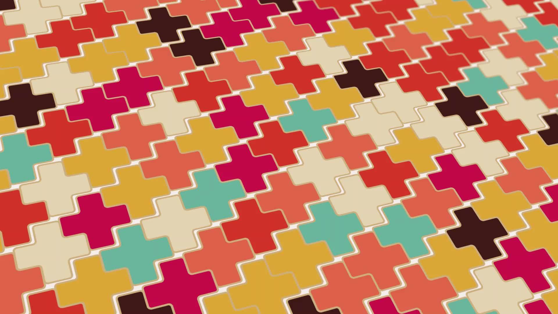 Pattern With Geometric Elements In Multicolored Tones Vector Abstract