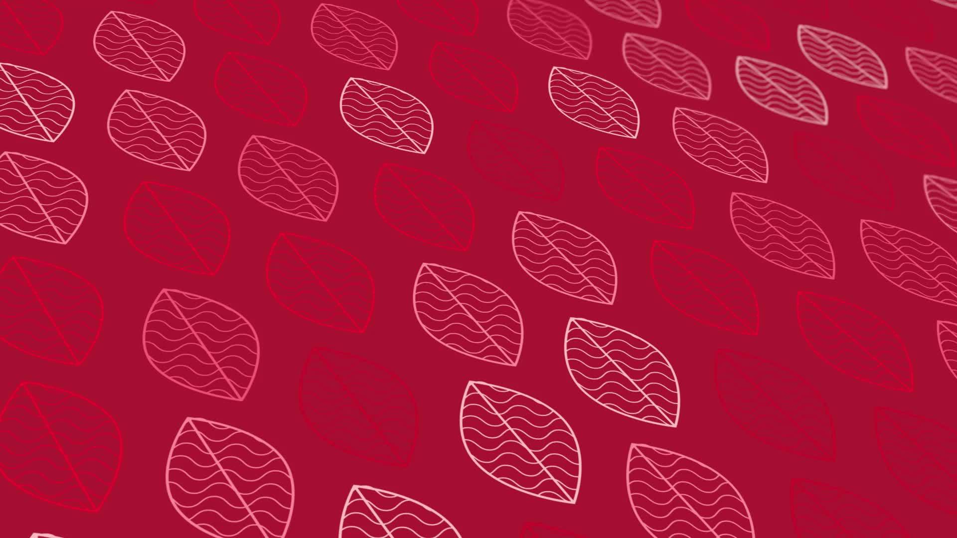Animated Abstract Pattern With Geometric Elements In Red Tones Gradient