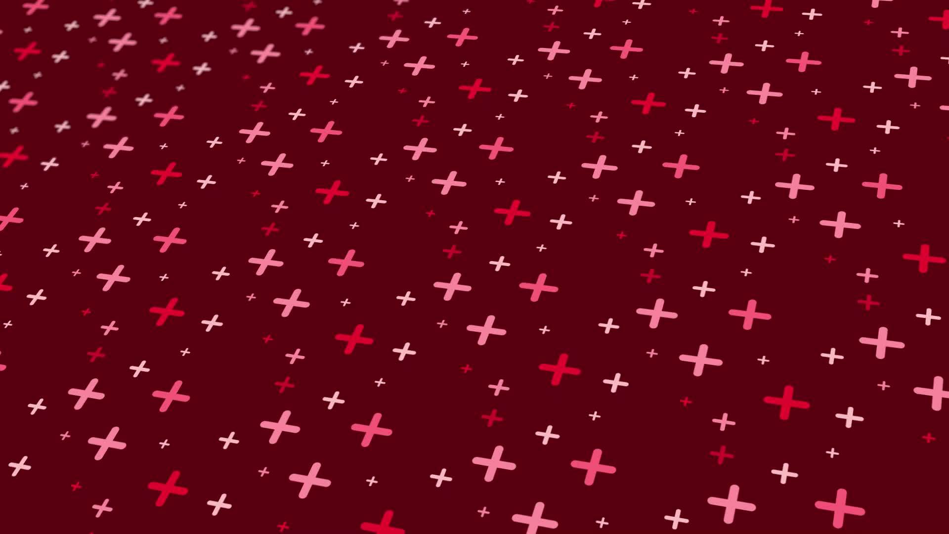 Animated Abstract Pattern With Geometric Elements In Red Tones Gradient