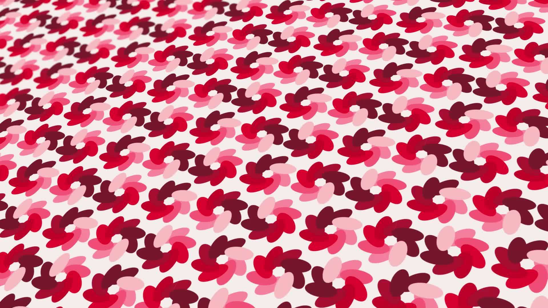 Animated Abstract Pattern With Geometric Elements In Red Tones Gradient Background 20330121