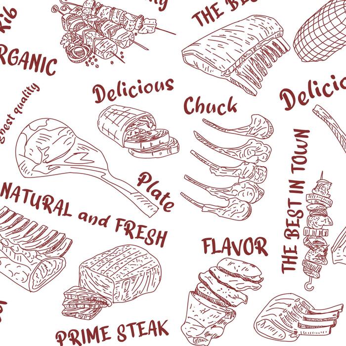 Butcher Pattern Vector Art, Icons, and Graphics for Free Download