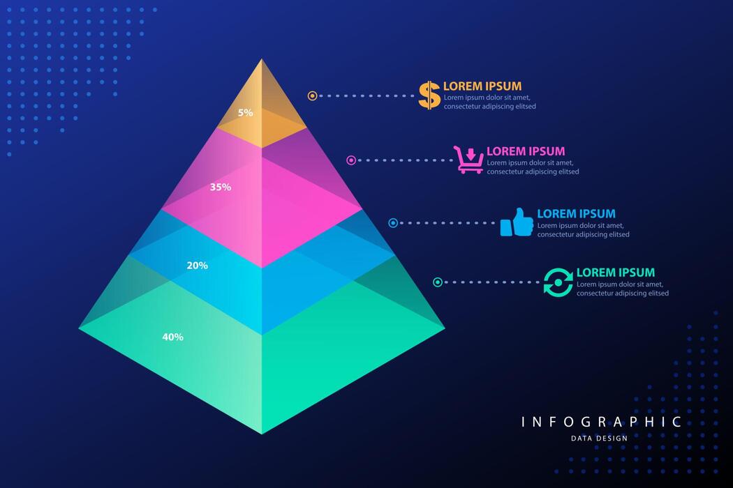 Pyramid Data Visualization Vector Art, Icons, and Graphics for Free ...