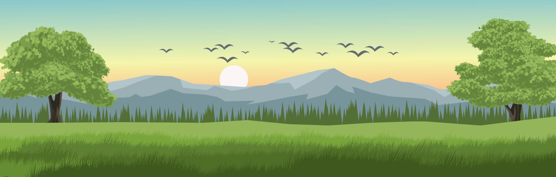 Nature Landscape Vector Art, Icons, and Graphics for Free Download