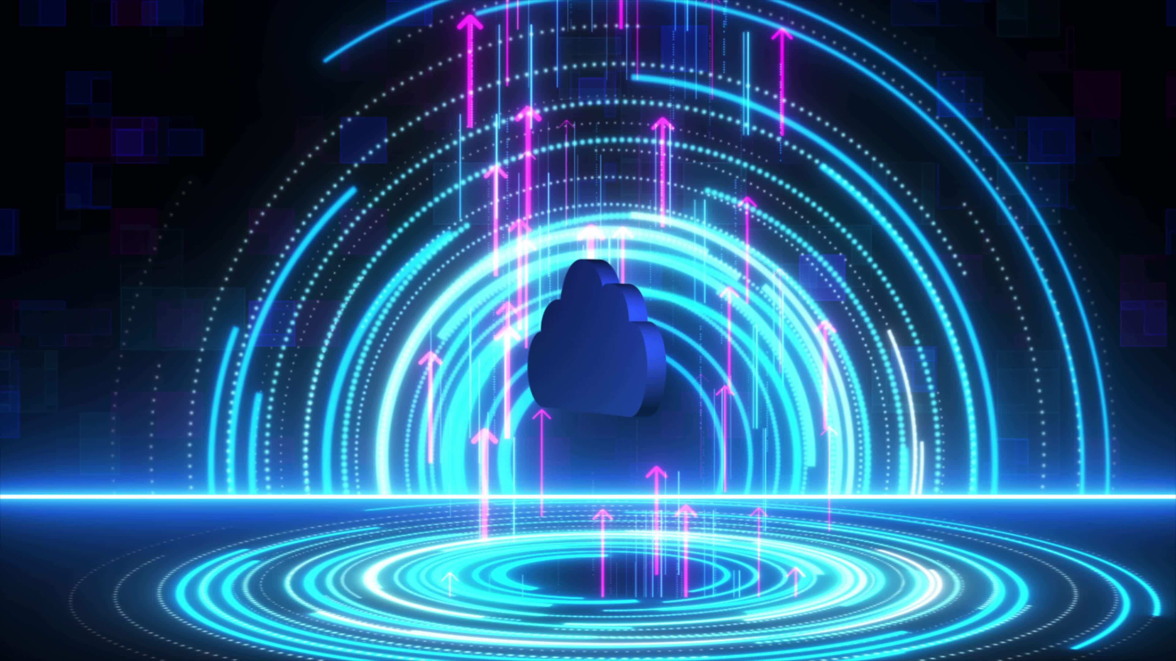 Futuristic Hud Animation Background With Cloud Storage Logo Animation ... Futuristic Hud Animation Background With Cloud Storage Logo Animation ...