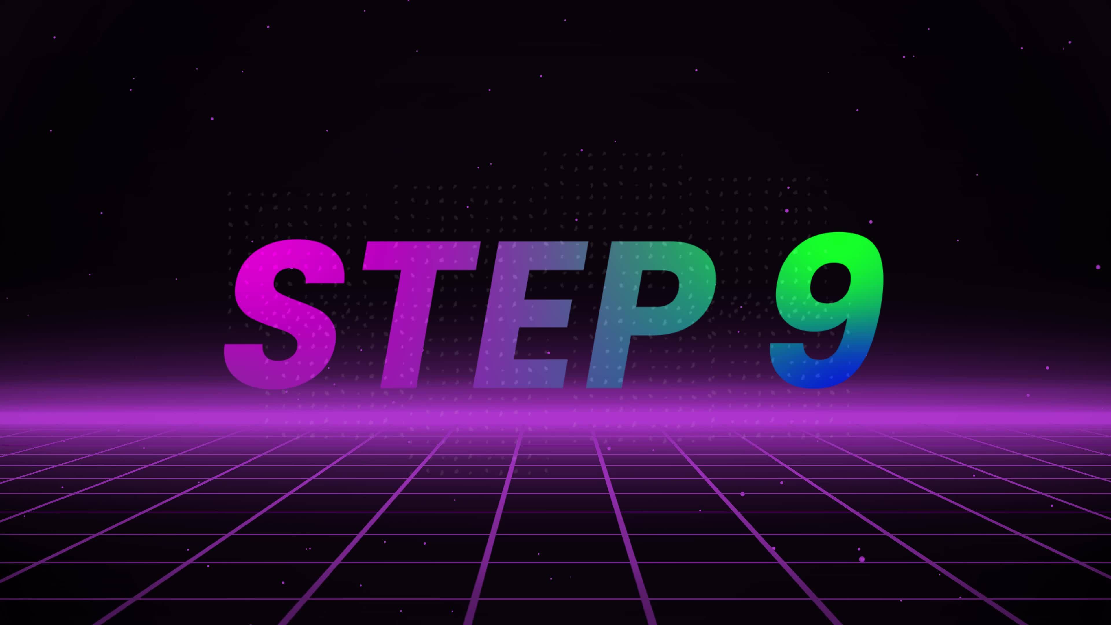 Step 9 Text Animation Background V1.1 20433091 Stock Video at Vecteezy