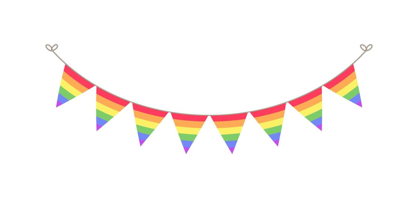 Rainbow Bunting Vector Art, Icons, and Graphics for Free Download