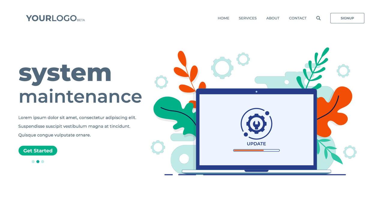 Maintenance Page Vector Art, Icons, and Graphics for Free Download