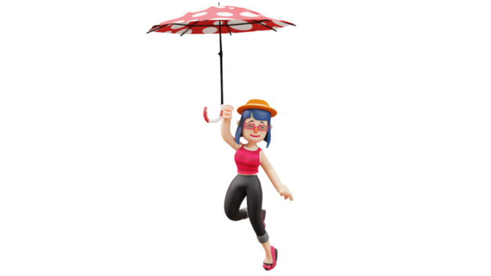 Girl With Umbrella Pngs For Free Download