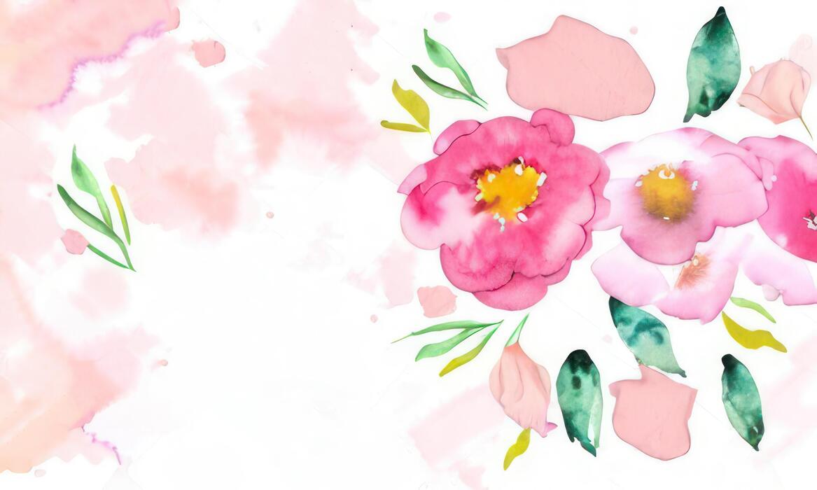 Pink Watercolor Flowers Stock Photos, Images and Backgrounds for Free ...