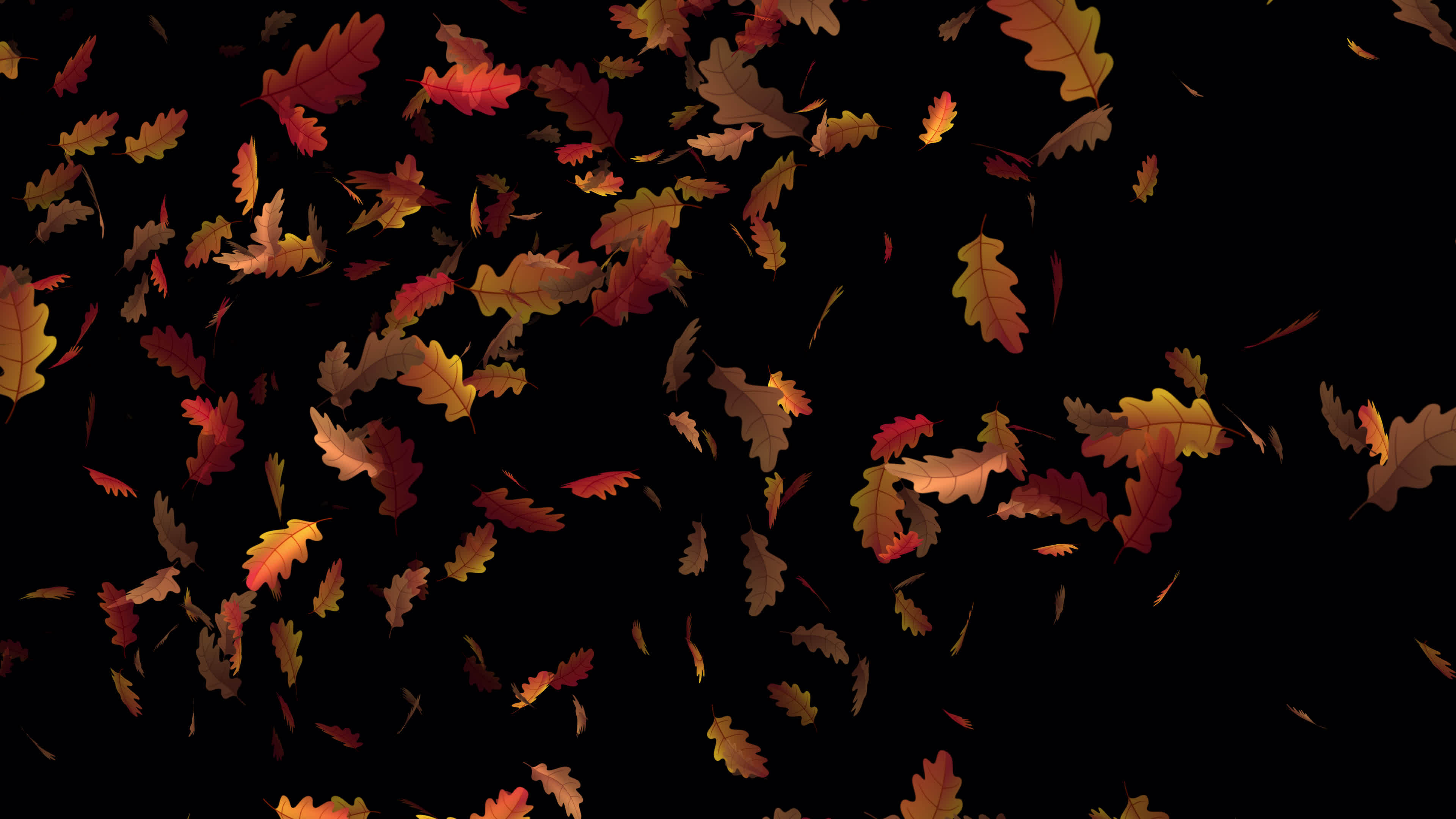 Autumn Leaves Falling Animation In 4k Ultra Hd Beautiful Leaves Animation For Background