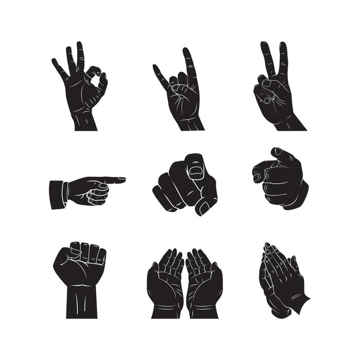 Sign Language Logo Vector Art, Icons, and Graphics for Free Download
