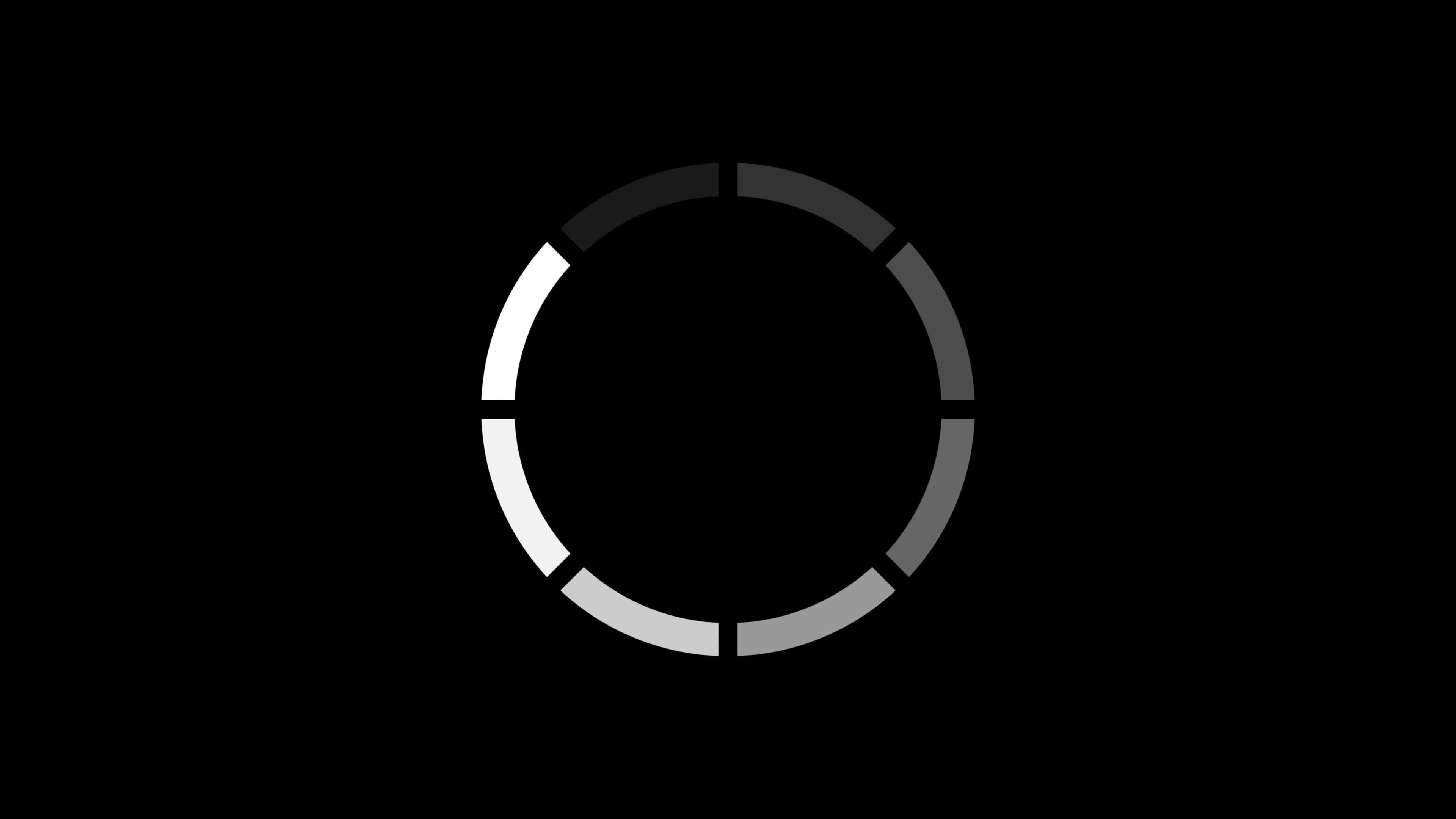 Loading circle animation on black transparent background with alpha ...
