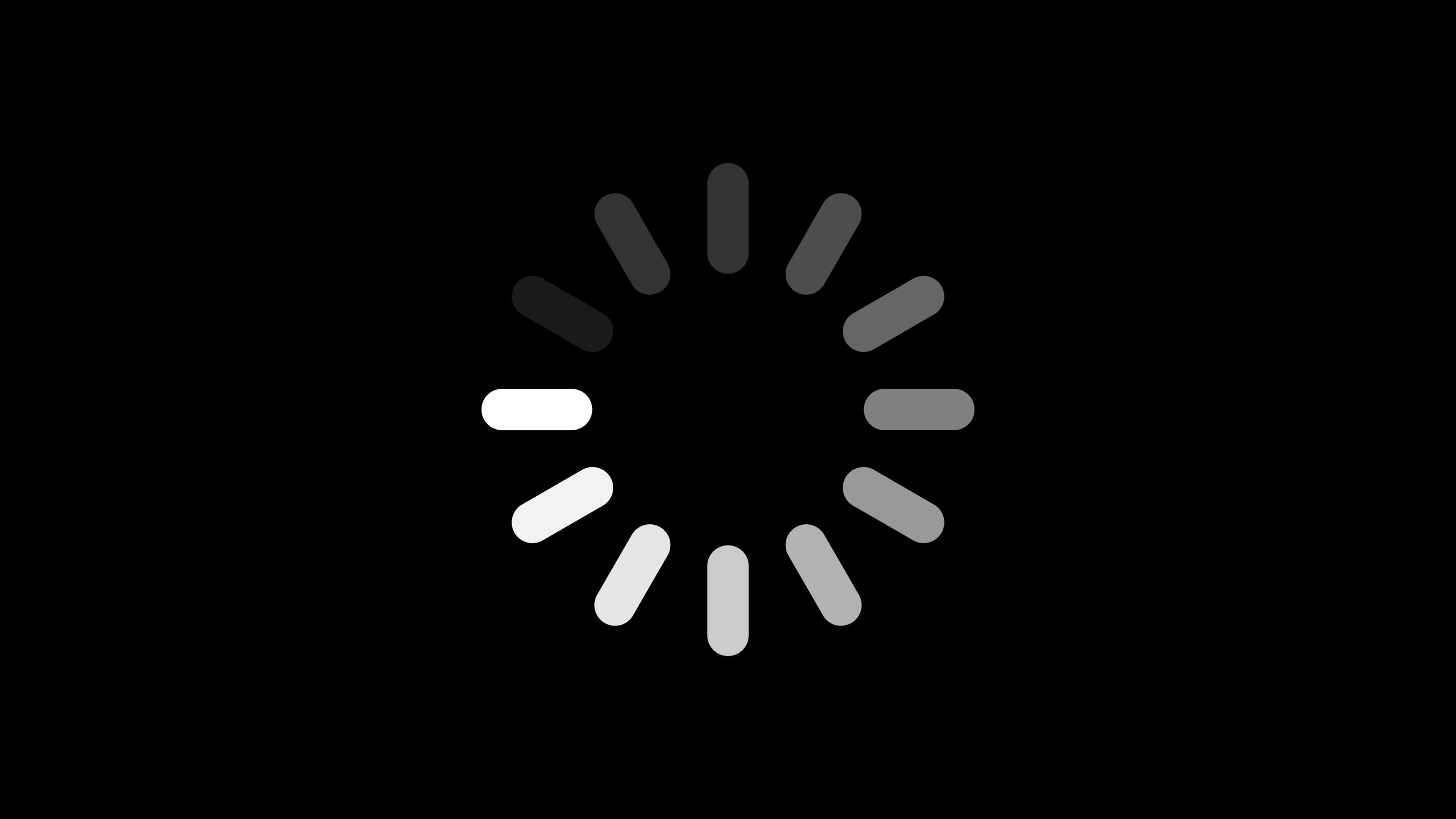 Loading circle animation on black transparent background with alpha ...