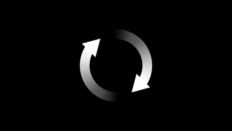 Loading circle animation on black transparent background with alpha ...