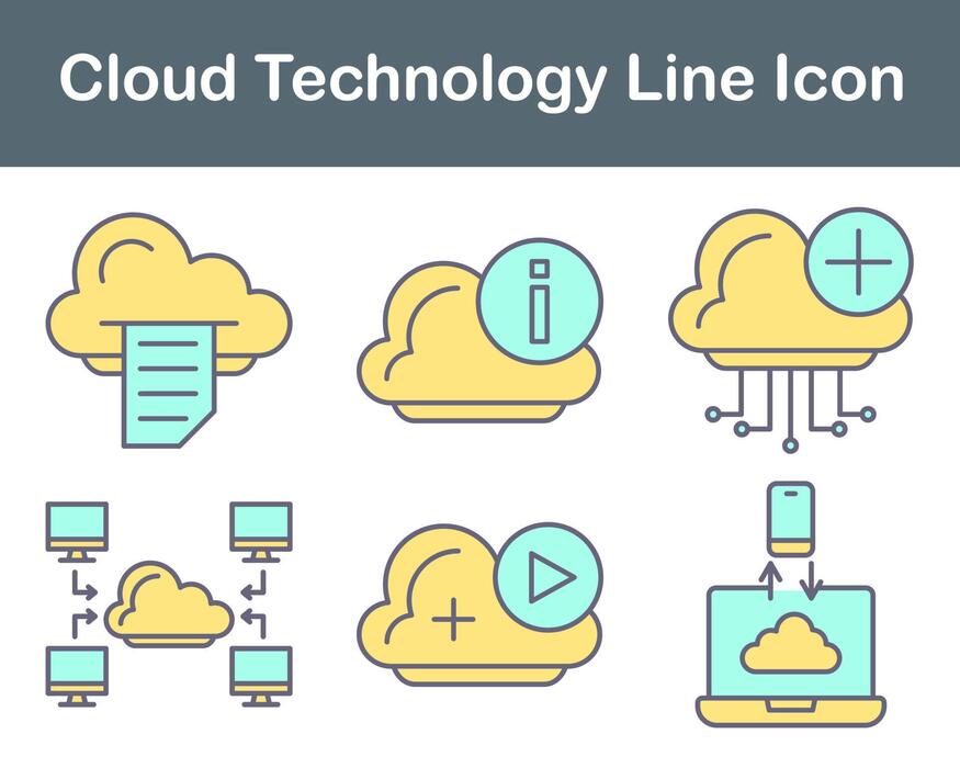 Cloud Technology Icons Vector Art, Icons, and Graphics for Free Download