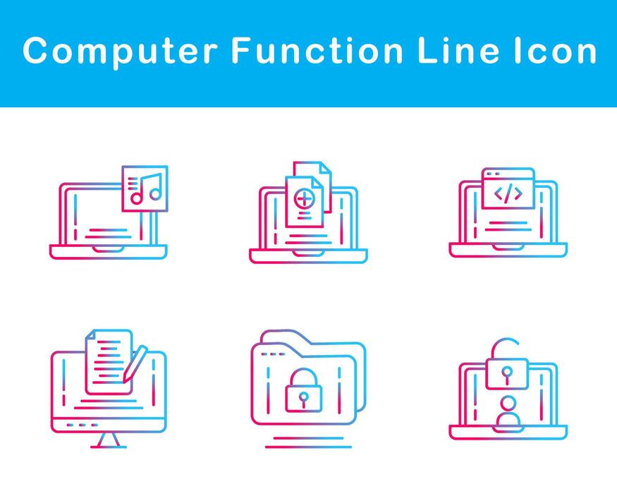 Computer Line Icon Vector Art, Icons, and Graphics for Free Download