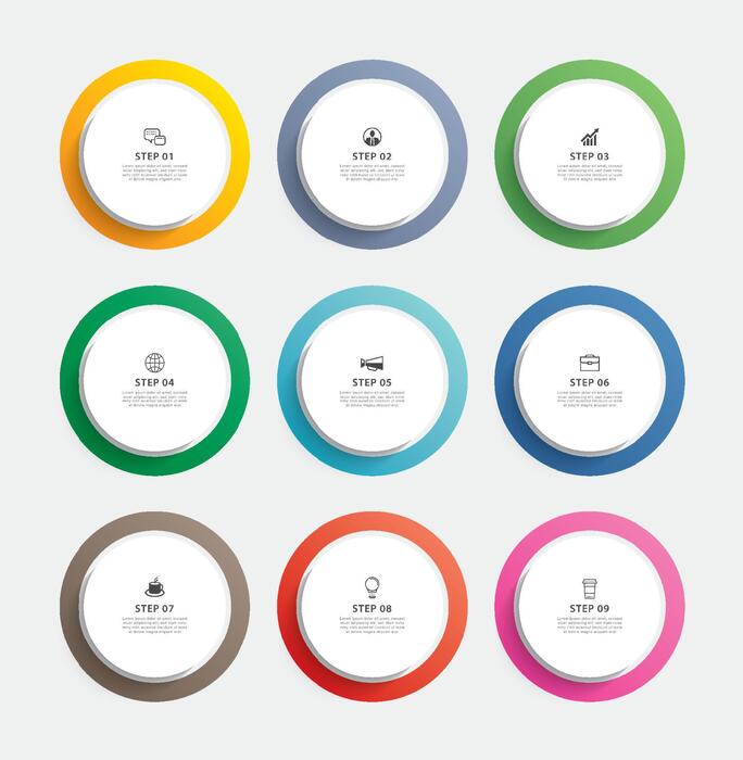 10 Step Circle Vector Art, Icons, and Graphics for Free Download