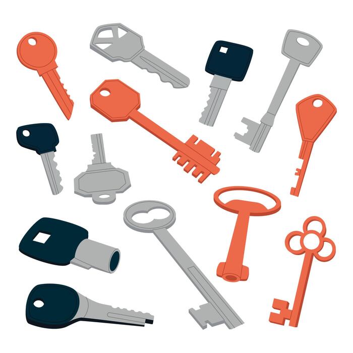 Bunch Of Keys Vector Art, Icons, and Graphics for Free Download