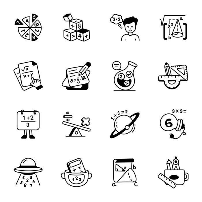 Math Icons Pack Vector Art, Icons, and Graphics for Free Download