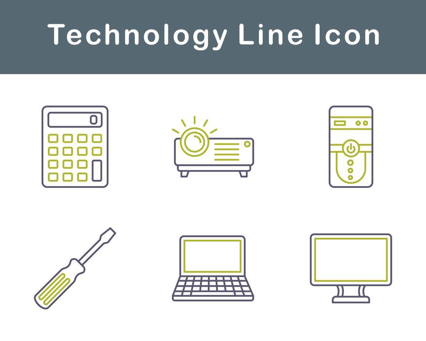 Technology Line Icons Vector Art, Icons, and Graphics for Free Download