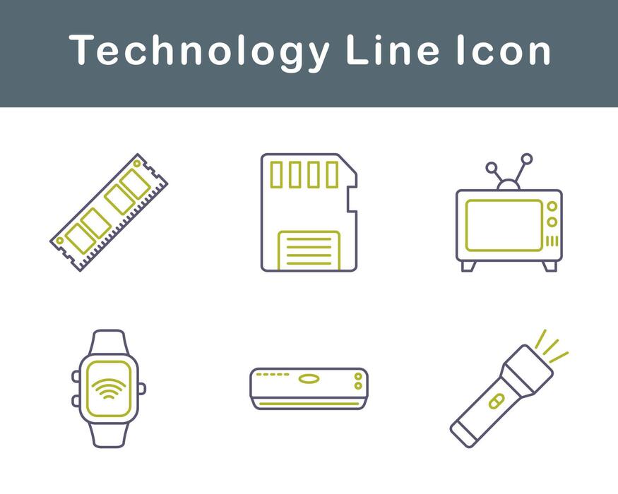 Technology Line Icons Vector Art, Icons, and Graphics for Free Download