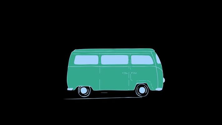 Bus Animation Stock Video Footage for Free Download