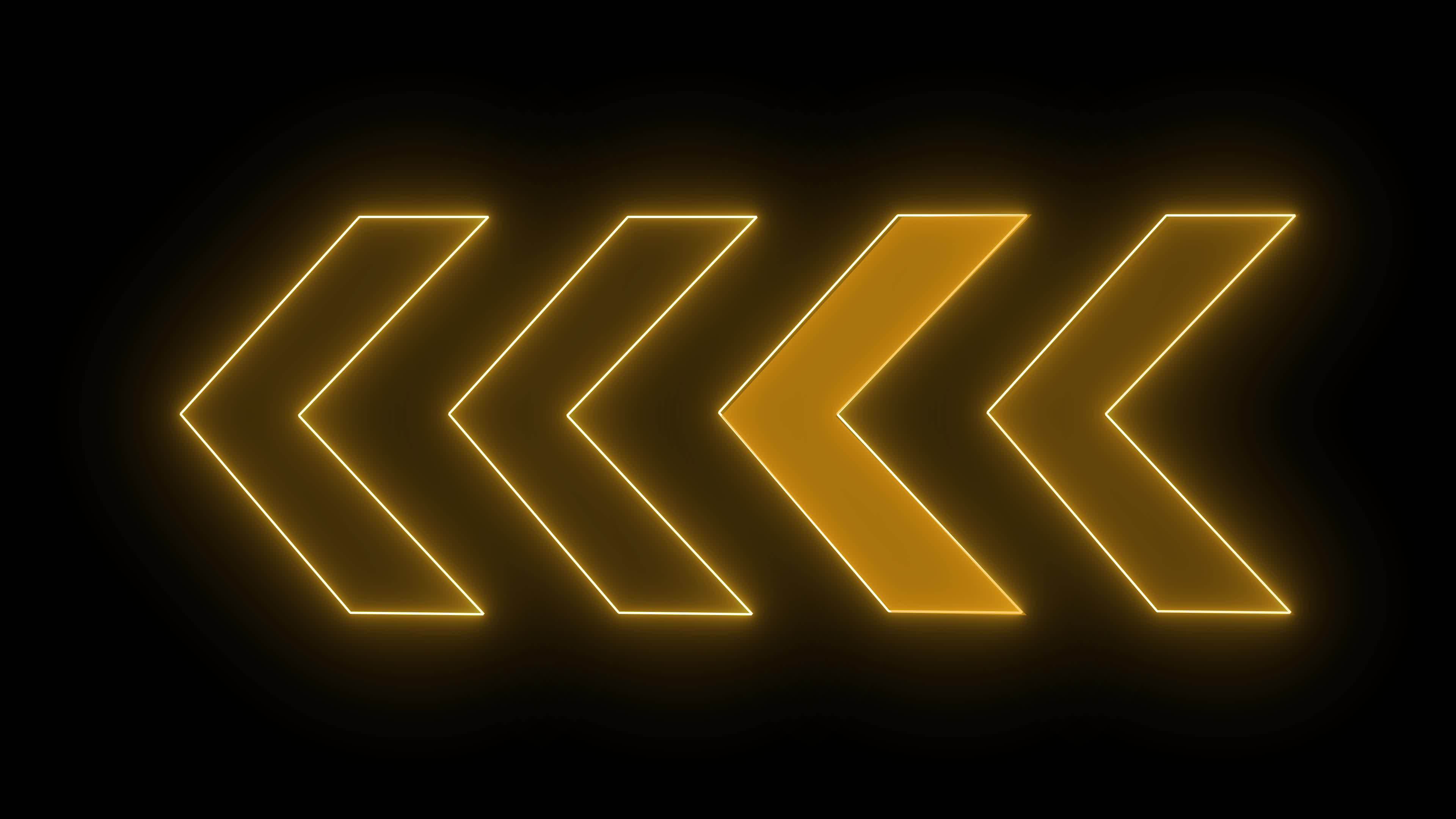 Glowing Neon Left Arrow Direction On Black Background, Neon Arrow Sign ... Glowing Neon Left Arrow Direction On Black Background, Neon Arrow Sign ...
