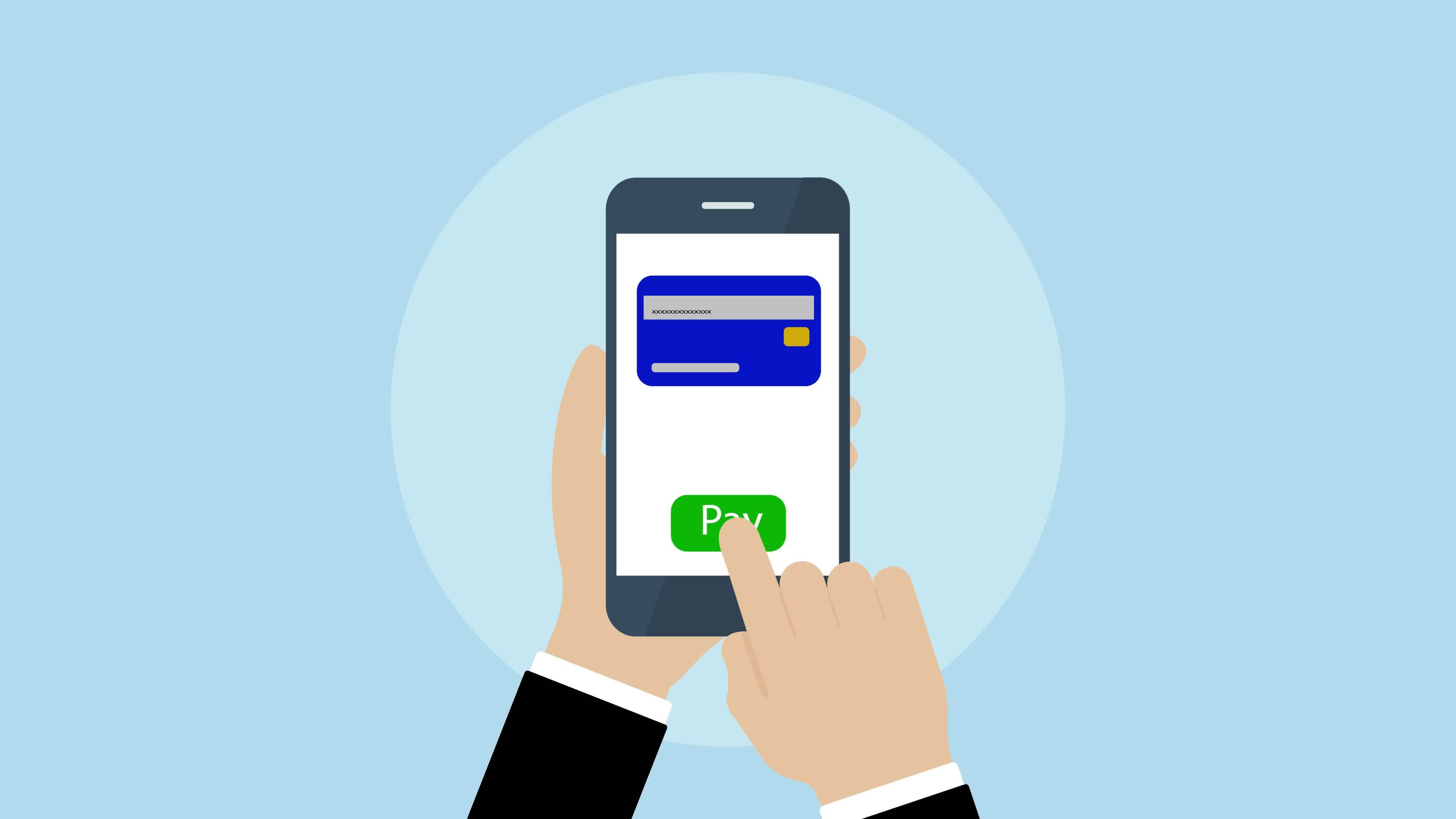 Animation Of Online Banking App Mobile Payment Payment Completed animation-of-online-banking-app-mobile-payment-payment-completed