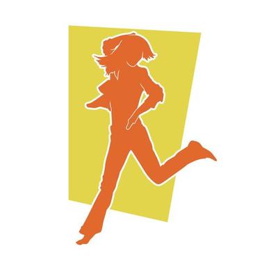 Woman Running Silhouette Vector Art, Icons, and Graphics for Free Download