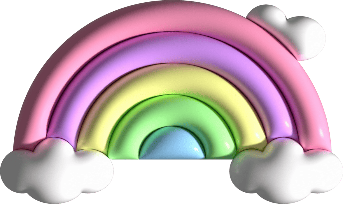 Arco íris Pastel PNGs para download gratuito