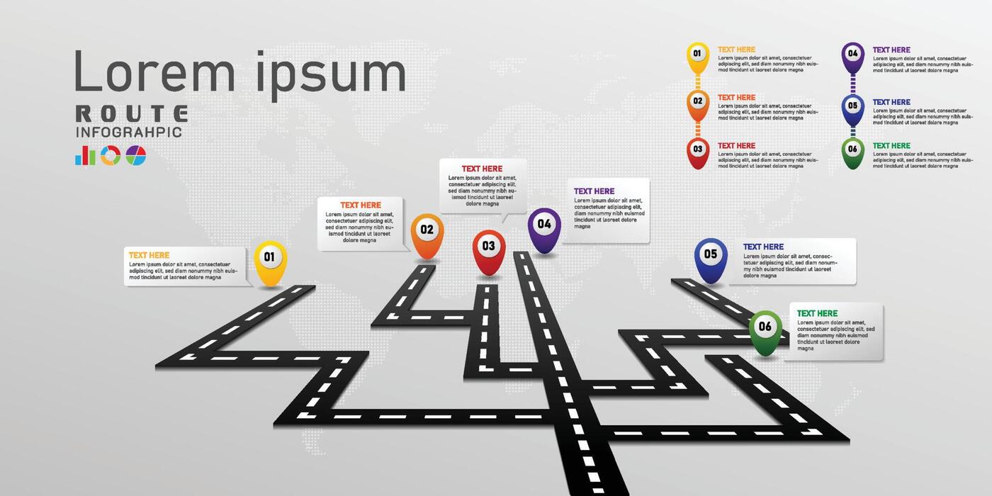 Road Map Infographic Vector Art, Icons, and Graphics for Free Download