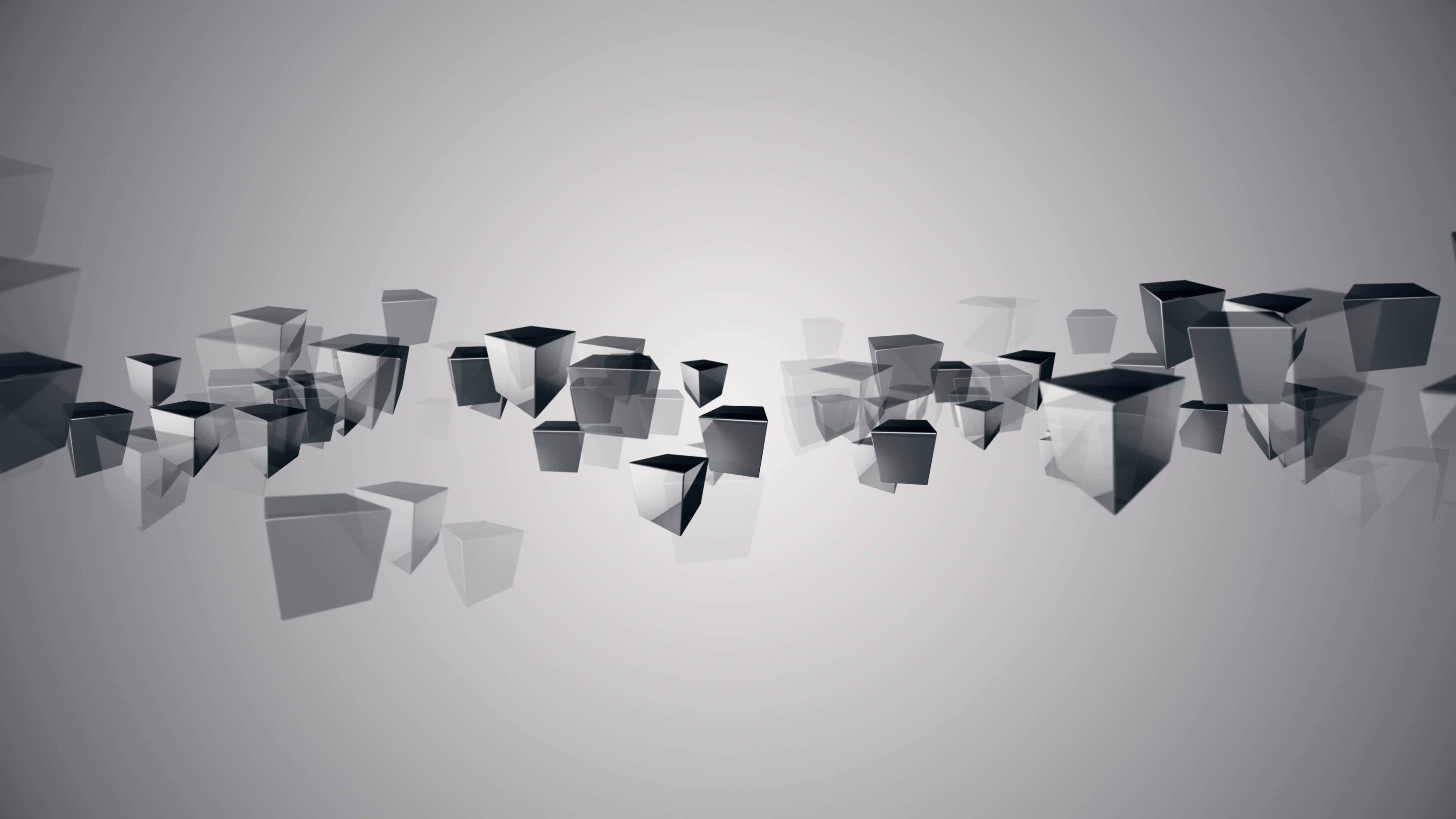 Abstract minimalist grayscale background animation with gently spinning ...