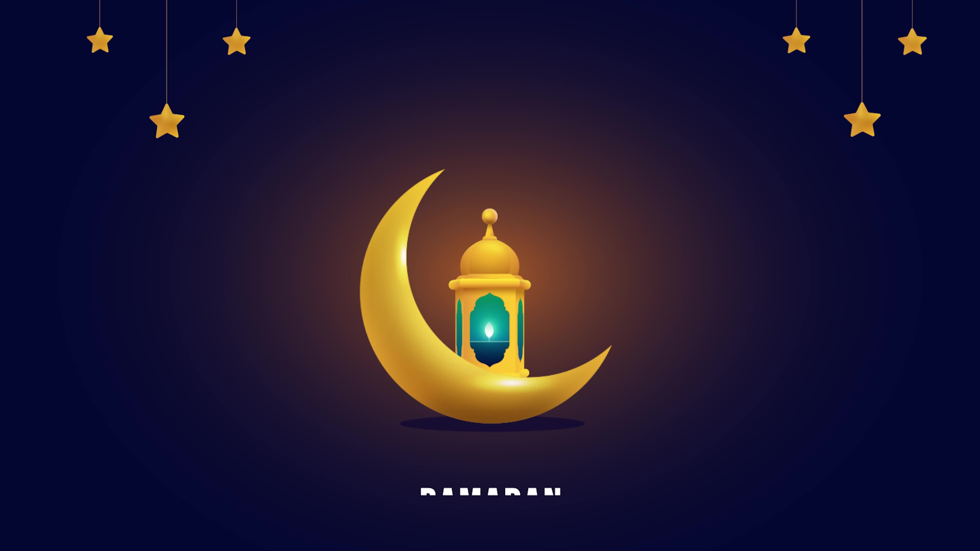 Ramadan Kareem greeting motion design animation with moon 20880229 Stock Video at Vecteezy