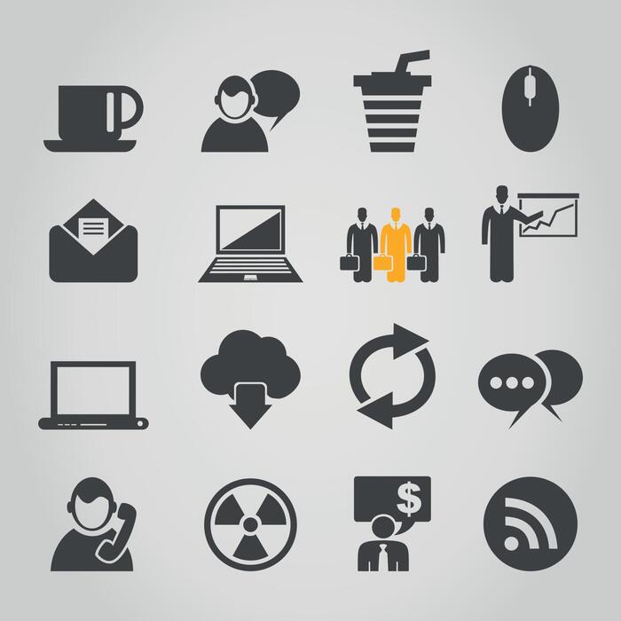 Business Technology Icons Vector Art, Icons, and Graphics for Free Download