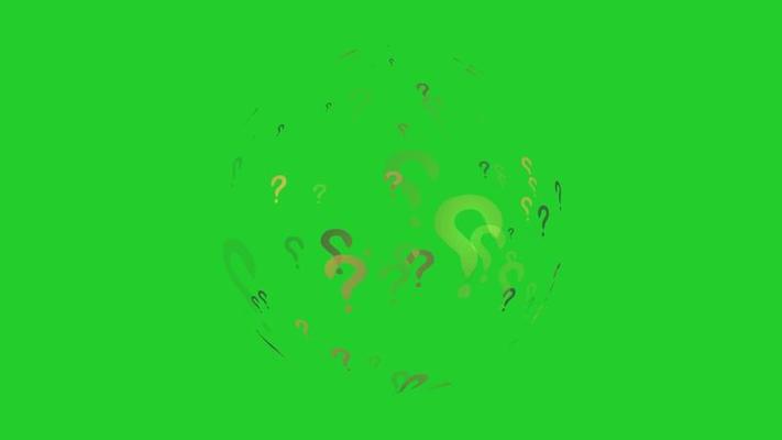 Green Screen Question Mark Stock Video Footage for Free Download