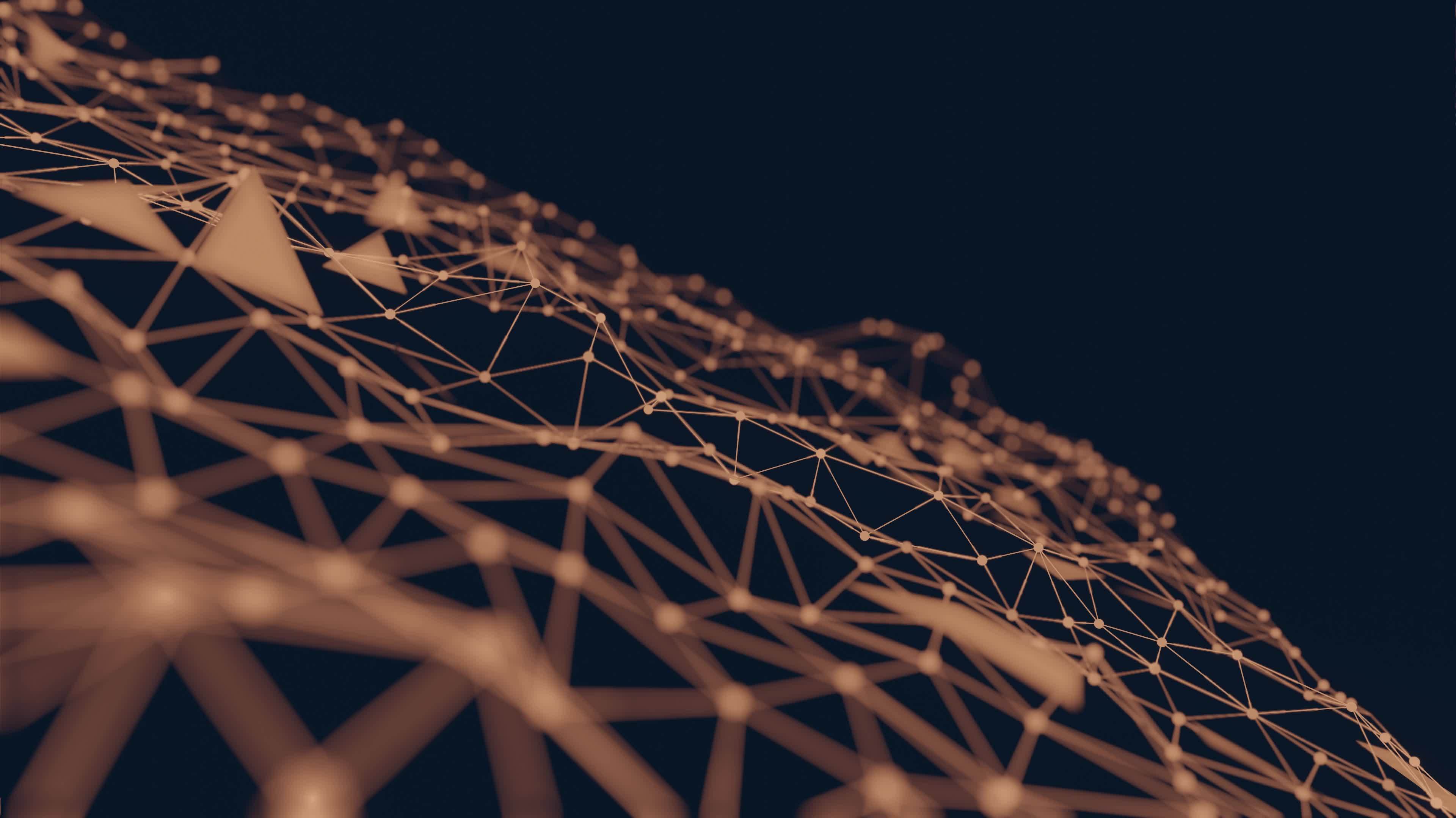 Digital plexus wave triangulation shapes, Futuristic technology neural ... Digital plexus wave triangulation shapes, Futuristic technology neural ...
