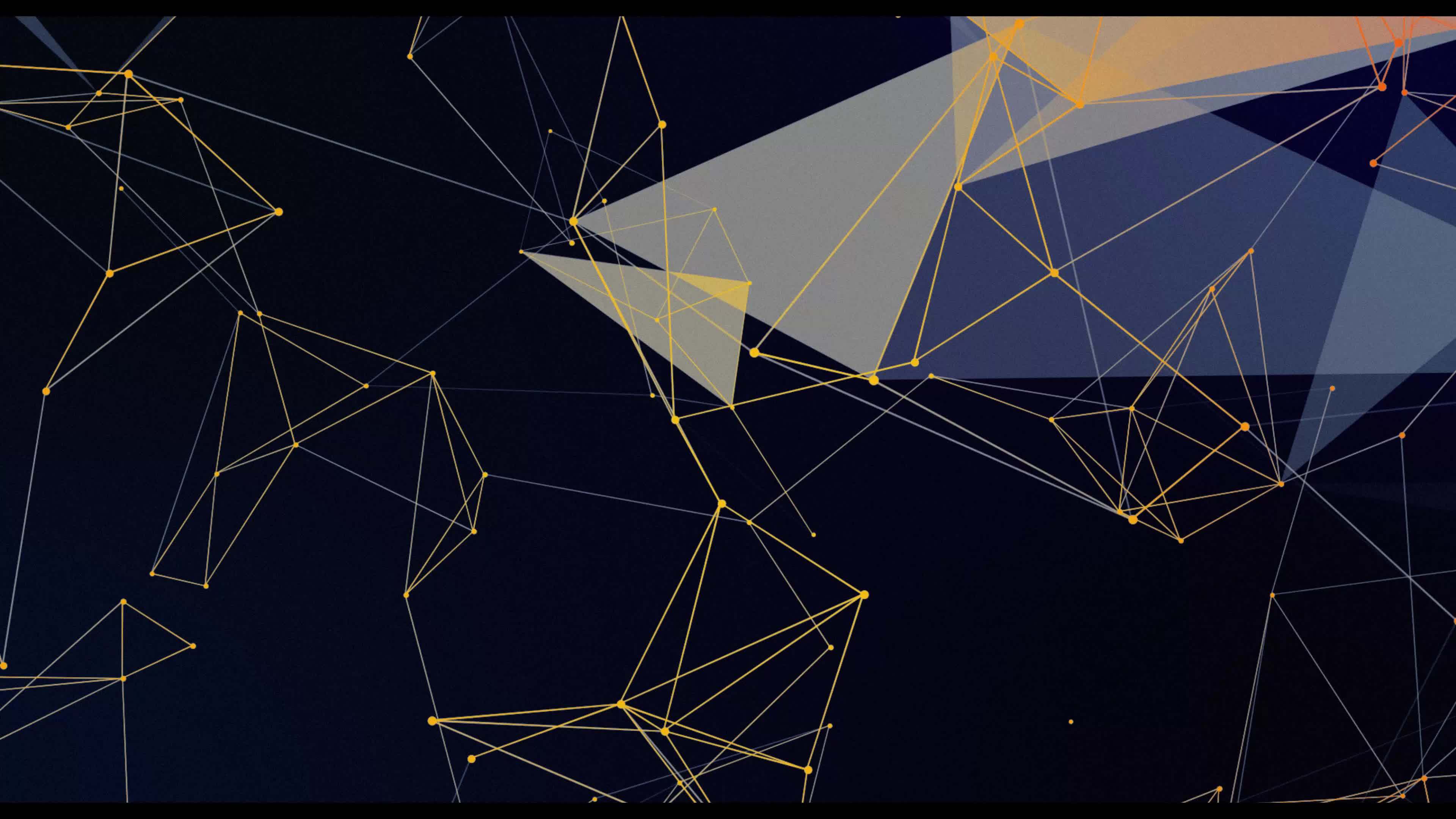 Digital Yellow Background With Dots And Lines Big Data Visualization Network Connection