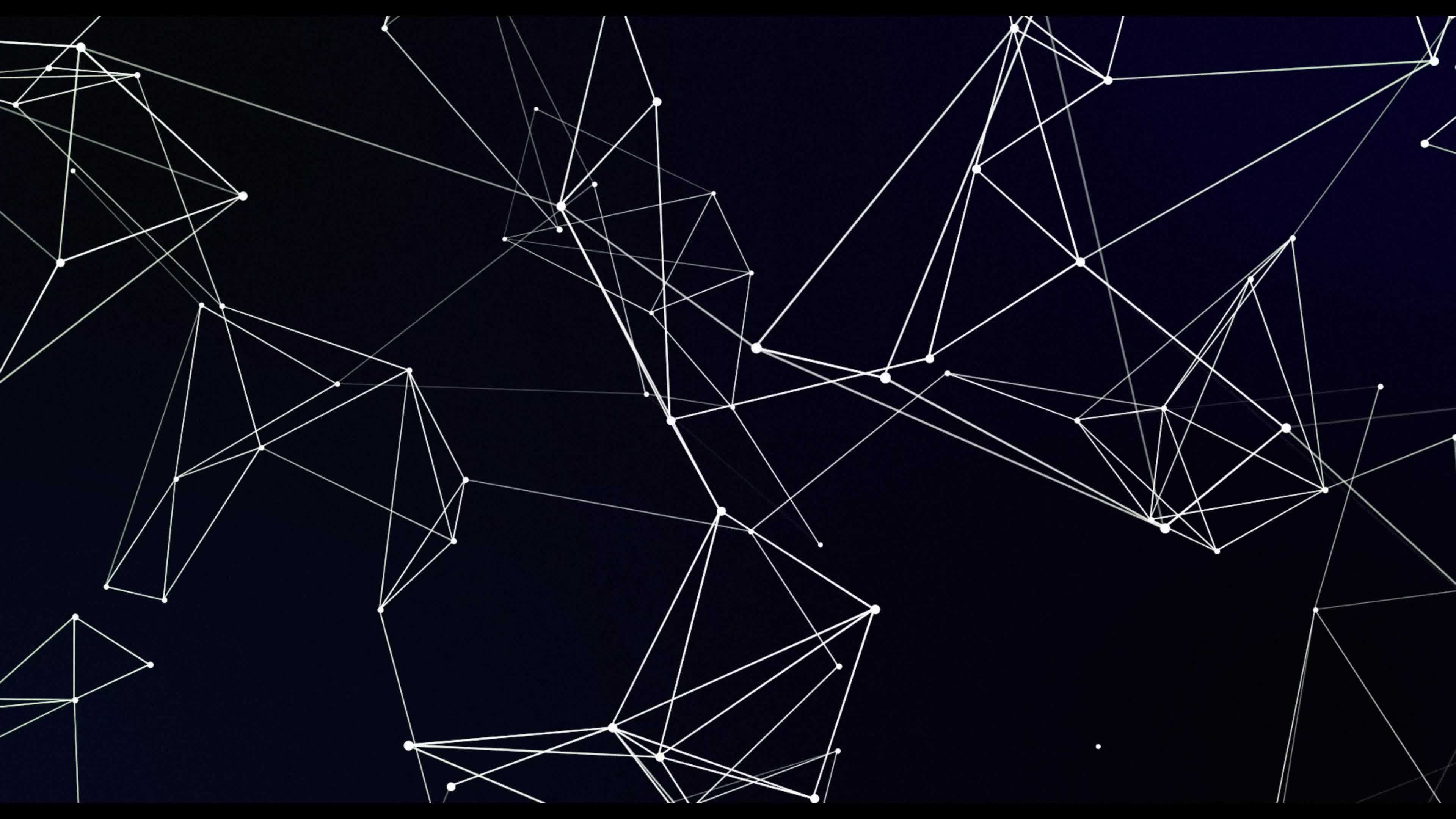 Futuristic Plexus Video Animation With Glowing Triangles In Slow Motion