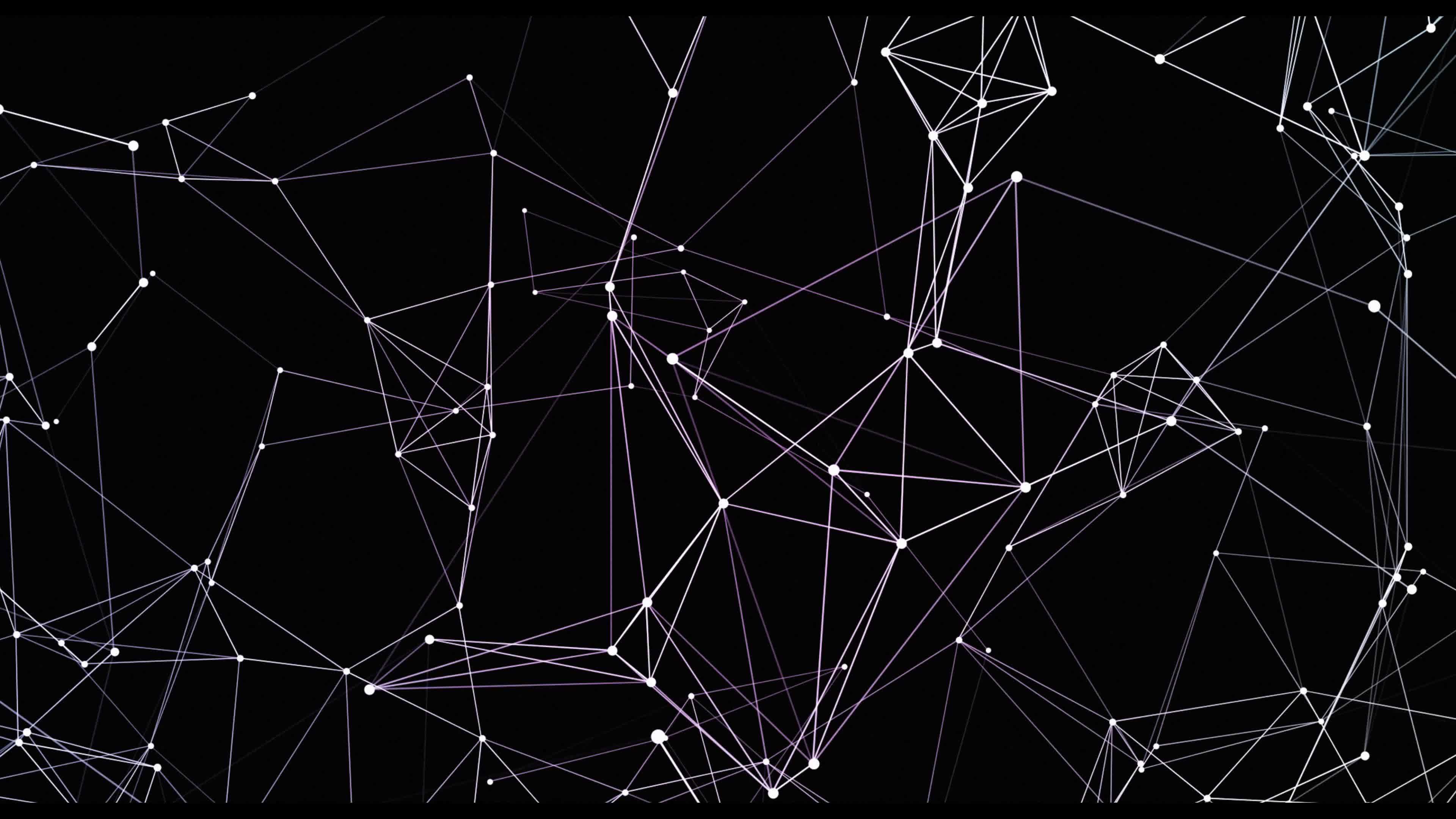Futuristic plexus video animation with glowing triangles in slow motion, 4096x2304 loop 4K ...