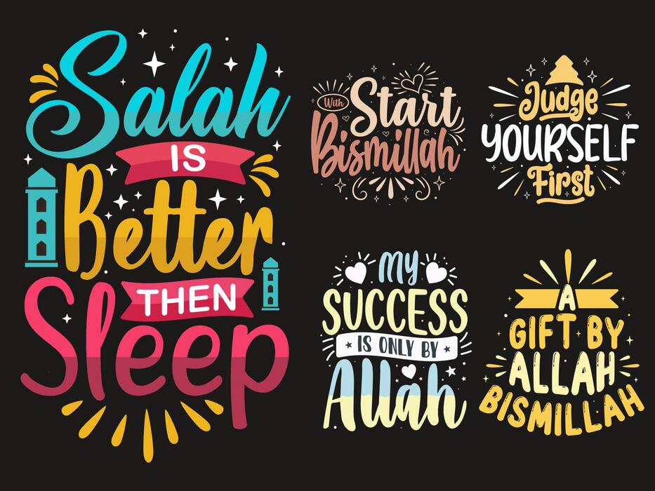 Islamic Quotes Vector Art, Icons, and Graphics for Free Download