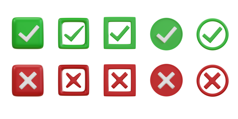 Green Tick And Red Cross Pngs For Free Download