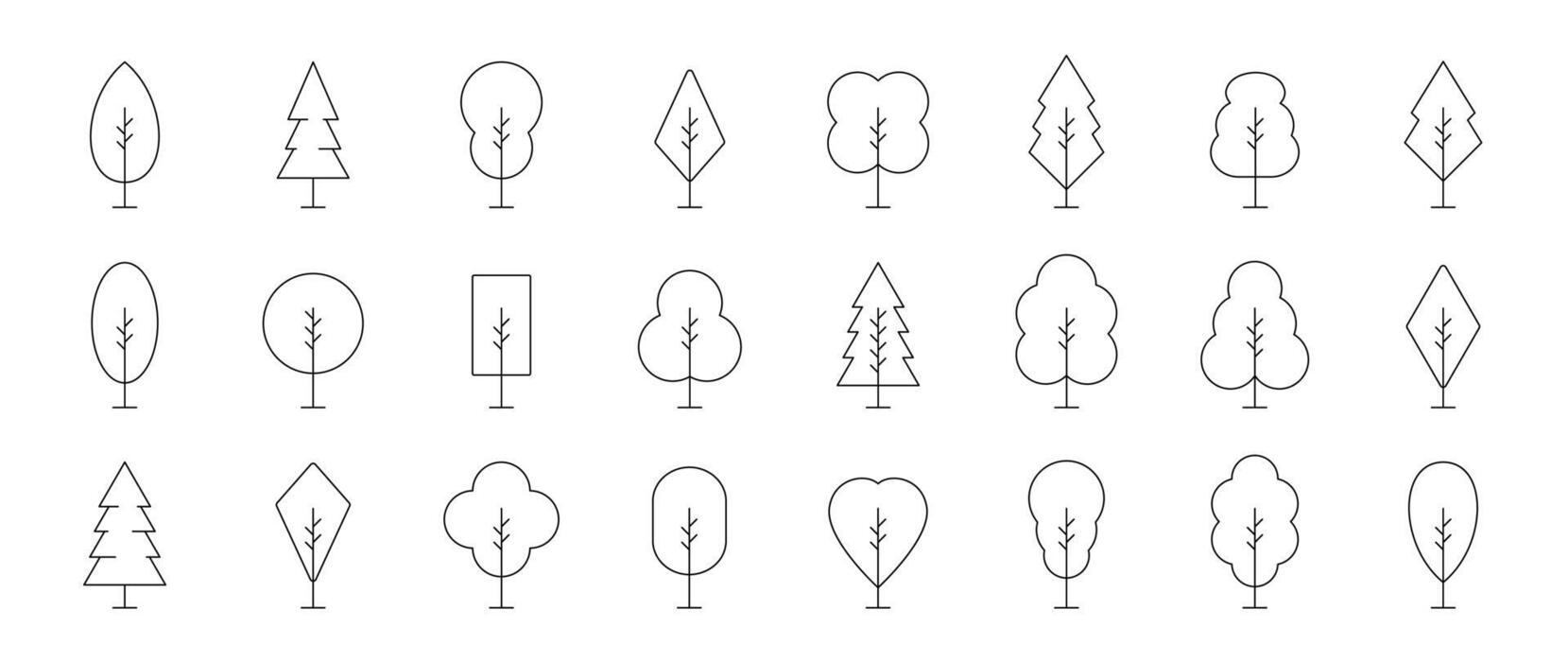 Tree Line Art Vector Art, Icons, and Graphics for Free Download