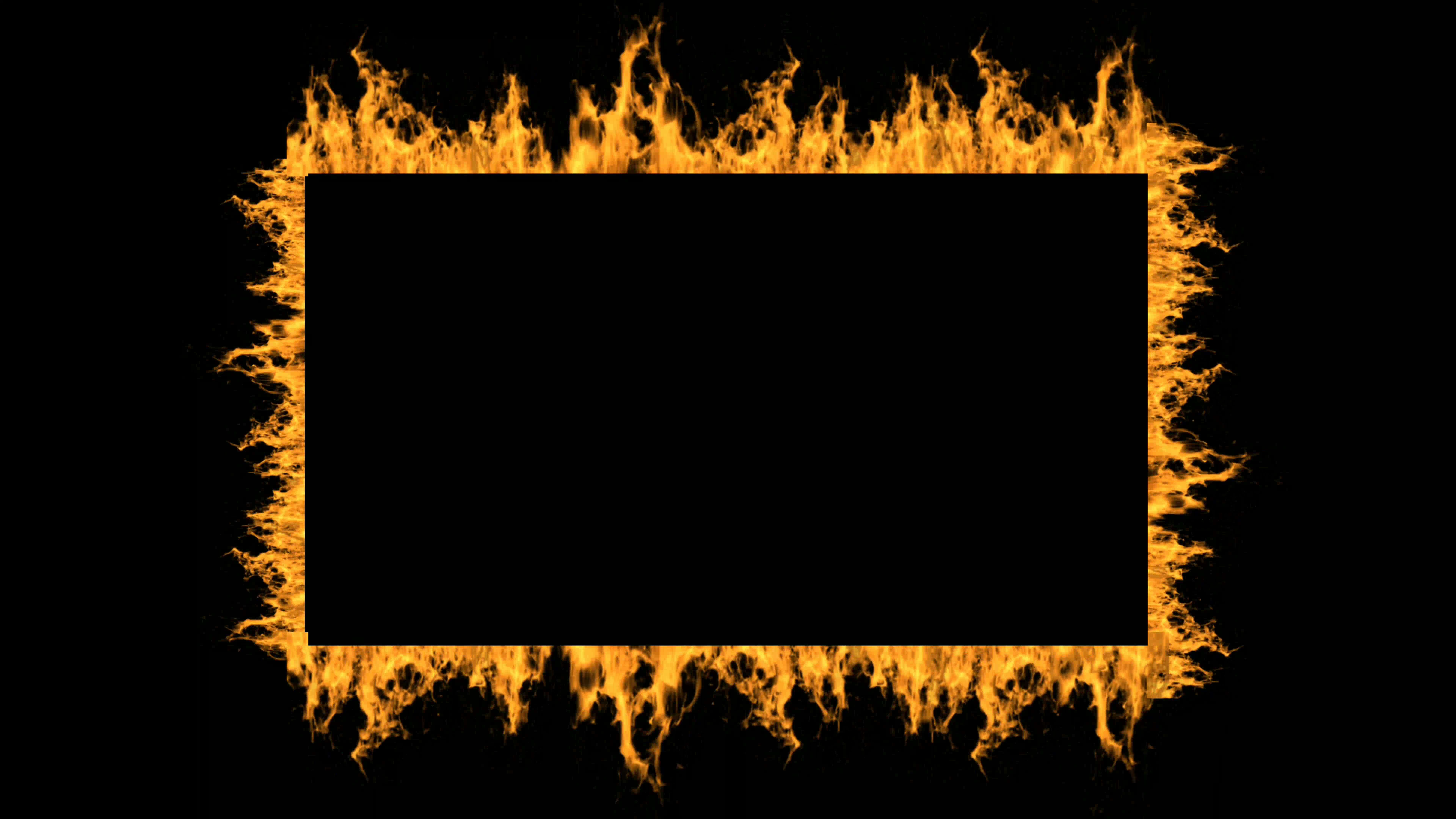 Fire screen background with a rectangle frame border. Ultra HD 4k fiery animation 21019591 Stock ...