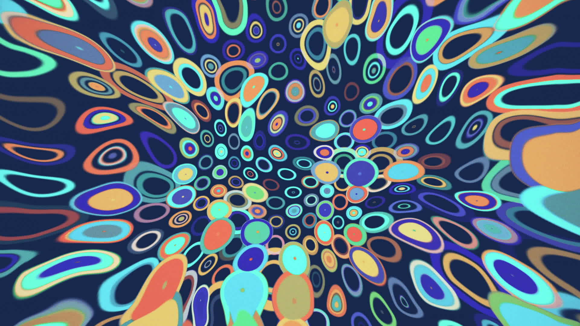 Trendy 1970s retro pattern background animation with groovy colorful ...